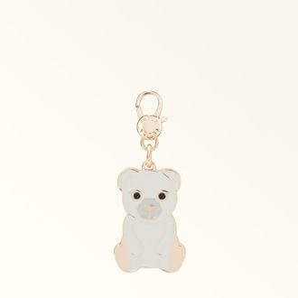 Furla Hashtag Charm Marshmallow Wei&szlig; Metall + Glanzlack Damen