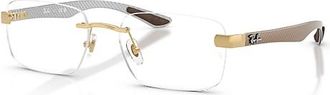 Ray-Ban Rb8423 Optics Arista Gold Fassung Klar Glas Polarisiert 54-18