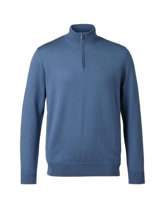 CHARLES TYRWHITT Troyer aus Merino - Stahlblau