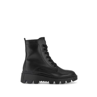 Gabor Schwarze Leder-Schn&uuml;rstiefel im Milit&auml;rstil - - Shoes - Damen - Schwarzk - 40 EU