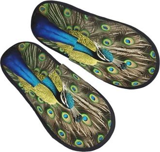 Generic Plume De Paon Homme Femme Chaussures De Maison Respirantes Pantoufles Doux Chaussons Pour Ext&eacute;rieur Automne Maison M