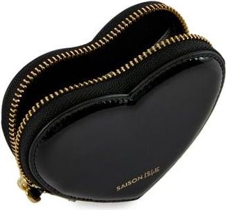 Saison 1865 Porte monnaie caur en cuir vernis