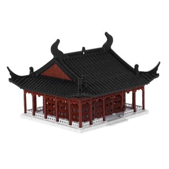 Yarnow Chinesische Miniatur Haus Figurine Traditionelle Architektur Modell Zen Garten Dekoration Aquarium Fischbecken Ornament Langlebig Detailreich für Wohn