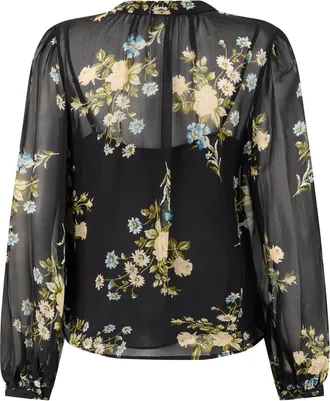 Veronica Beard Floral Silk Blend Shirt - Black