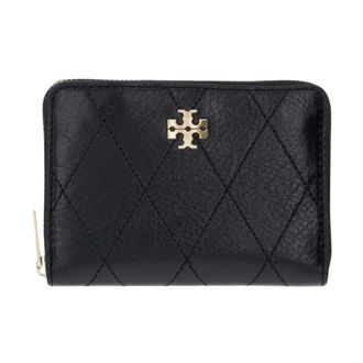 Tory Burch Portefeuille zipp&eacute; matelass&eacute; Charlie - Femme - Accessoires - Noir - Taille: ONE Size