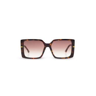 Victoria Beckham &Uuml;bergro&szlig;e rechteckige Sonnenbrille - - Accessories - Damen - Braun - ONE SIZE