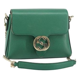 Gucci Sac bandouli&egrave;re Interlocking Chain Pre-owned - Femme - Pre-owned - Vert - Taille: ONE Size