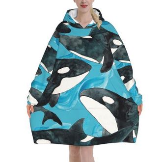 Generic Watercoor Sweat &agrave; capuche en forme de cupcake pour femme et homme adulte surdimensionn&eacute; pour une couverture douce et chaude