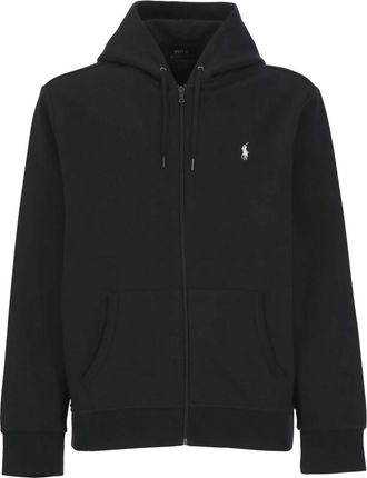 Ralph Lauren Homme, Sweatshirts et sweats &agrave; capuche, Noir, Taille: L Sweat &agrave; capuche zipp&eacute; en maille double
