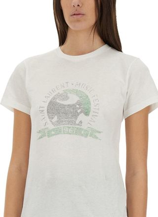 Saint Laurent Music Festival T-Shirt - Beige