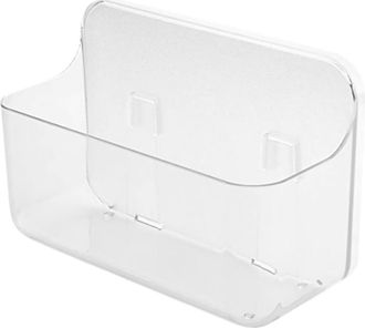 DOITOOL Transparentes Wandmontiertes Aufbewahrungsregal aus Acryl Gro&szlig;es Badezimmer Wandregal mit Ablaufl&ouml;chern Kratzfrei rutschfest Platzsparend f&uuml;r Toilette