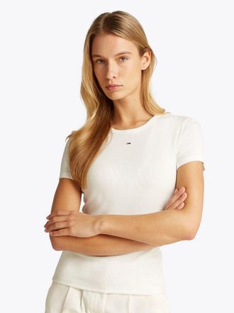 Tommy Jeans Kurzarmshirt TJW 2PACK SLIM ESSENTIAL RIB SS (Packung, 2-tlg., 2er-Pack) mit gerippter Struktur, Rundhals