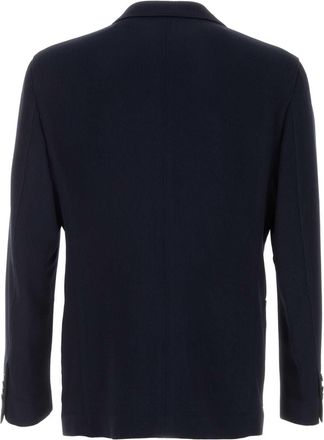 Giorgio Armani Virgin Wool Blend Blazer - Navy
