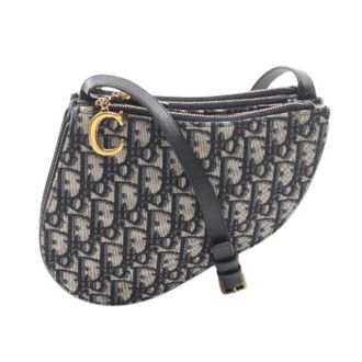 Dior Pre-owned Saddle Oblique Canvas Leder Schultertasche - - Pre-owned - Damen - Mehrfarbig - ONE SIZE