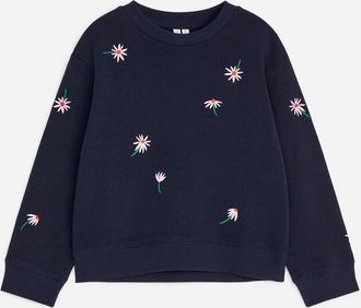 Arket Sweatshirt Mit Stickerei -Blau