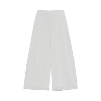 D.exterior Hellgraue Weite Elastische 3/4 Hose - - Trousers - Damen - Grau - S