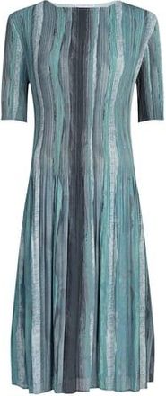 Adolfo Dominguez Robe pliss&eacute;e &agrave; col rond