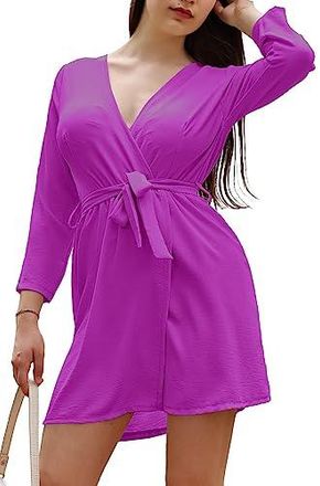 JOPHY & CO. Robe Femme Col V (cod. 6508), Cerise noire, M