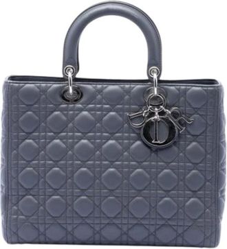 Dior Sac &agrave; main Lady Pre-owned - Femme - Pre-owned - Bleu - Taille: ONE Size
