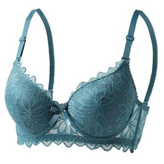 Generic Soutien-gorge push-up en dentelle avec armatures - Soutien lat&eacute;ral - Couverture compl&egrave;te - Lingerie confortable - L&eacute;ger et confortable - Pour tous les