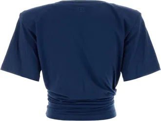 Magda Butrym Twisted Knot T-Shirt - Navy