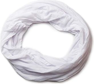 styleBREAKER Écharpe tube en jersey à effet crash, unie, légère pour lété, élastique 01016041, couleur:Blanc