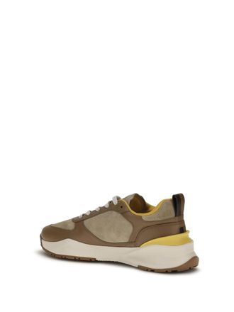 Fendi Mens Sneakers Flow Calf Leather Nocc-Biscuit-G.fendi Trainers Nocc/biscuit/g.fendi
