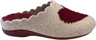 Melluso 018220 Sandales en laine avec semelle amovible pour femme, beige, 35 EU