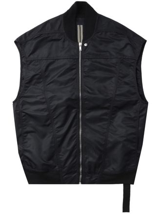 Rick Owens gilet zippé Jumbo Flight - Noir