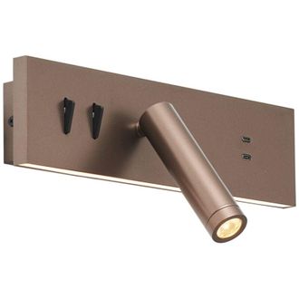 QAZQA Wandleuchte Bronze Verstellbar mit usb-c inkl. led - Modric