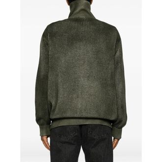 Avant Toi Ribbed Cashmere Cardigan - Green