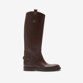 Burberry Bottes Cavalier en cuir, Size: 36.5