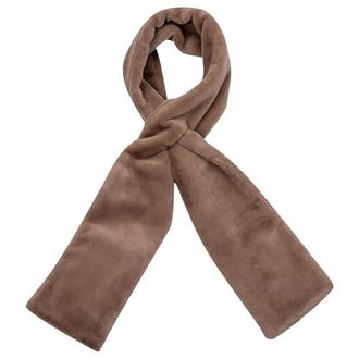 Generic Écharpe à enfiler, écharpe en fausse fourrure douce avec poche zippée dissimulée, accessoire dhiver chaud, couleurs unies et design en peluche, tour d