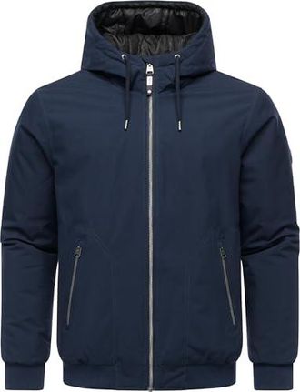 Ragwear Stuartt YOUMODO Veste dhiver chaude et imperm&eacute;able pour homme avec capuche r&eacute;glable Tailles S &agrave; 4XL, bleu marine, L