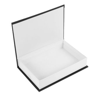 Hemobllo Dekorative Buchbox aus Karton Vintage Aufbewahrungsbox zum &Ouml;ffnen Platzsparend f&uuml;r Schmuck und Schl&uuml;ssel Schwarze Buchattrappe f&uuml;r B&uuml;cherregal und B&uuml;r
