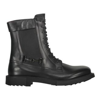 Ferragamo Stilvolle Lace-up Stiefeletten - - Shoes - Herren - Schwarzk - 44 EU