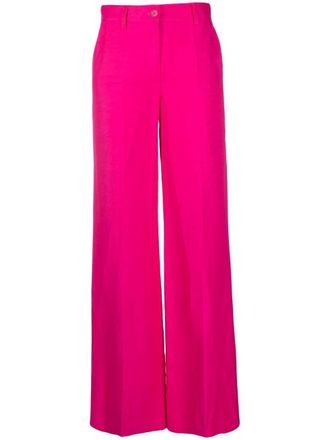 P.A.R.O.S.H. pantalon &eacute;vas&eacute; Raisa &agrave; taille haute - Rose
