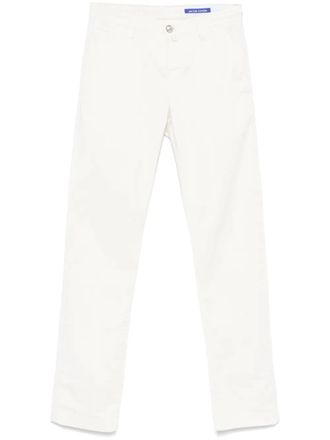 Jacob Cohen Jeans mit Logo-Schild - Weiß