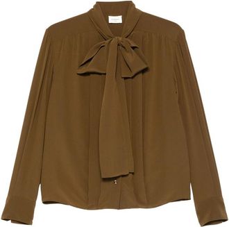 Saint Laurent Lavalli&egrave;re Silk Blouse