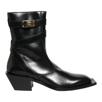 Dolce & Gabbana DG Plaque Mid Calf Boots - - Shoes - Herren - Schwarzk - 44 EU