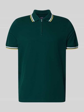 Mc Neal Slim Fit Poloshirt mit Kontraststreifen und Rei&szlig;verschluss