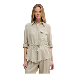 Marc Aurel Oversized Leinenhemd - - Blouses & Shirts - Damen - Beige - XL