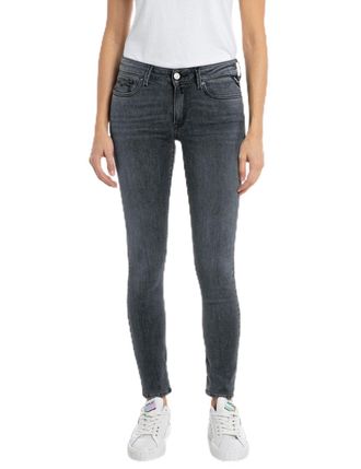Replay Damen Jeans New Luz Skinny-Fit mit Power Stretch, Dark Grey 097 (Grau), 28W / 28L