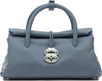 Zanellato Femme, Sacs, Bleu, Taille: ONE Size Dotta Smooth Leather Top Handle Bag