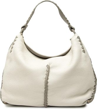 Bottega Veneta Hobo Bags - Large Washed Cervo Deerskin Hobo - Gr. unisize - in Weiß - für Damen