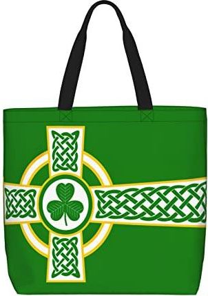 Generic Sac De Courses Irlande Irlandais Sac &Agrave; Dos R&eacute;utilisable De Grande Capacit&eacute; Sacs En Toile Pour Femmes, Pour &Eacute;cole, Voyage, Filles, Shopping