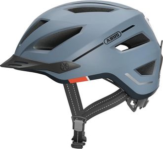 ABUS Stadthelm Pedelec 2.0 - Fahrradhelm mit Rücklicht und Regenhaube - für den Stadtverkehr - für Damen und Herren - Blau, Größe S