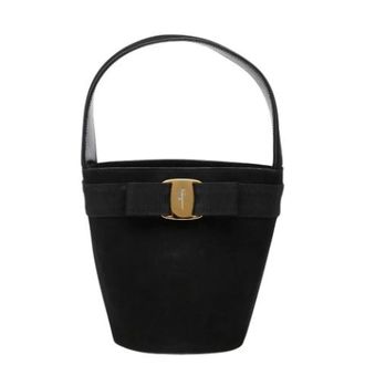 Ferragamo Pre-owned Suede Shoulder Bag - - Pre-owned - Damen - Schwarzk - ONE SIZE
