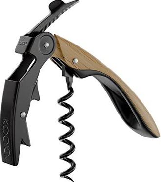 Koala Spain Korkenzieher High Tech Zweitakt-Korkenzieher, automatische patentierte Wimper, lackiert, Eichenholz-Effekt