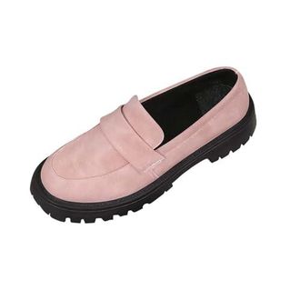 Generic Mocassins &agrave; enfiler &agrave; talon &eacute;pais pour femme - &Eacute;l&eacute;gants et classiques - Bout rond - Antid&eacute;rapants - Confortables - Chaussures de marche, travail, bure